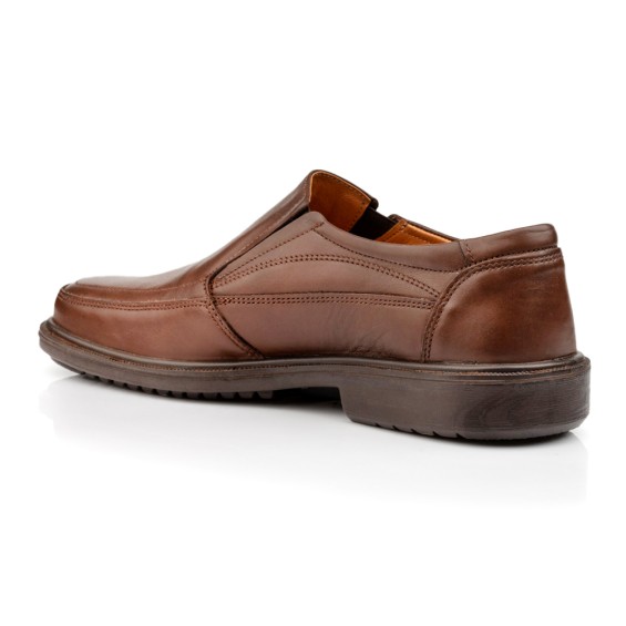 BOXER 10119 Men’s Brown Leather Moccasins Loafers Size 42
