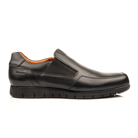 BOXER 47003 Ανδρικά Μαύρα Δερμάτινα Μοκασίνια Loafers Μέγεθος 46