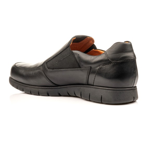 BOXER 47003 Ανδρικά Μαύρα Δερμάτινα Μοκασίνια Loafers Μέγεθος 46