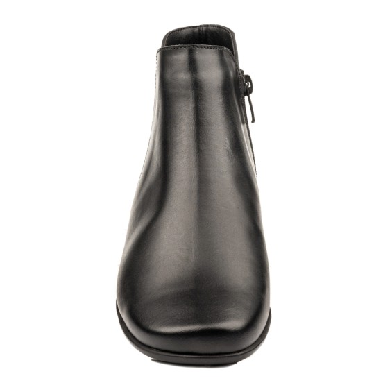 BOXER 51603 Γυναικεία Μαύρα Δερμάτινα Μποτάκια Μέγεθος 39